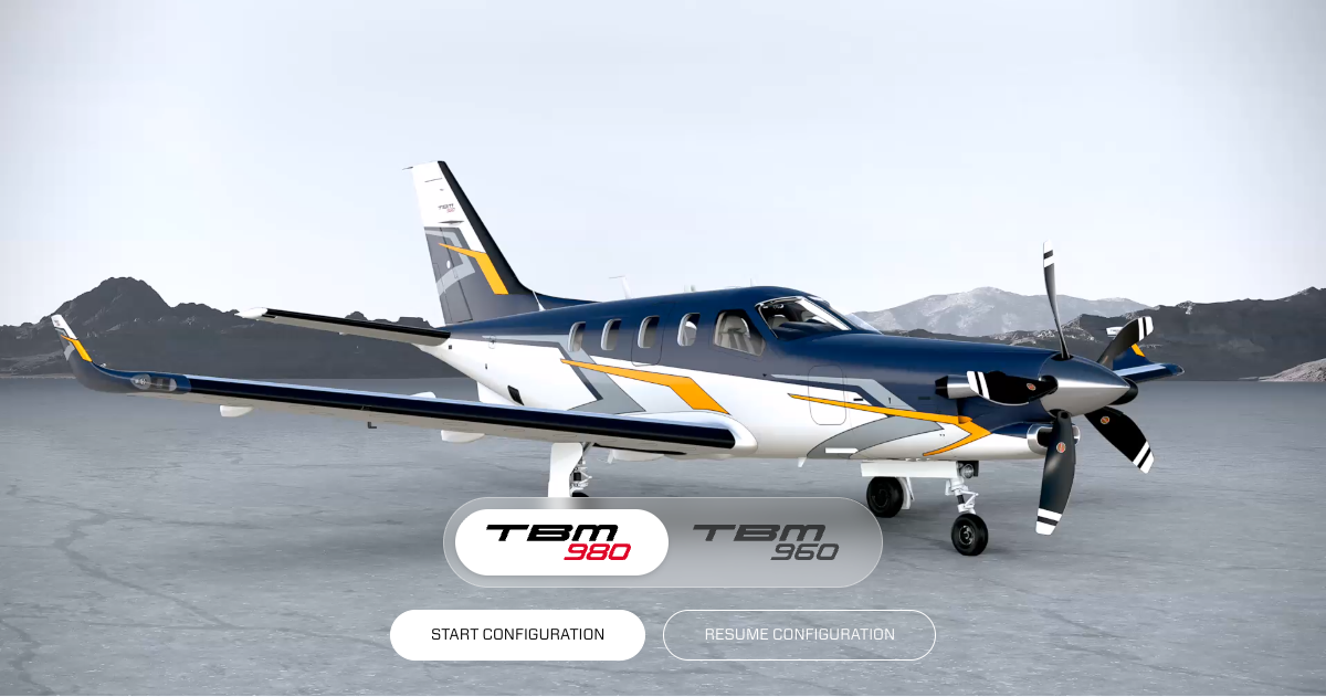 TBM Configurator | Design Your Custom Daher TBM 980 & 960